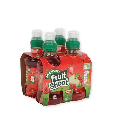 Robinsons Summer Fruits Fruit Shoot 4 Pack | Poundstretcher ...