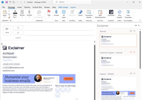 Using The Exclaimer Outlook Add In Exclaimer Knowledge Base