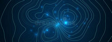 Vector Landscape Geodesy Topography Map Background Line Texture
