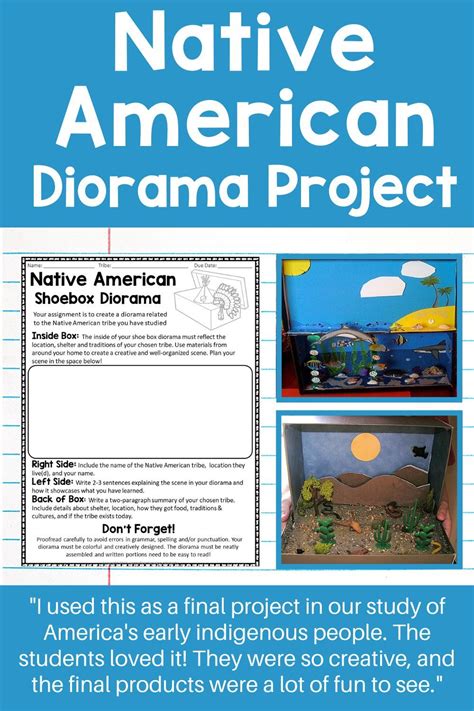 Native American Project Native American Diorama Shoebox Perfect For