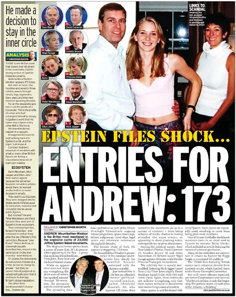 Epstein Files Shock Entries For Andrew 173 Pressreader