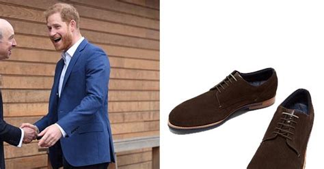 Prince Harry In Navy Suede Derby Shoes