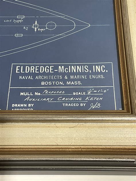 Marine Blueprint From Eldredge Mcinnis Lannan Gallery