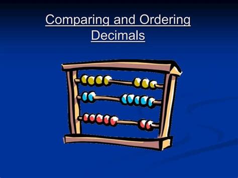 Decimals Ordering Naming And Sequencing Ppt Physics Science