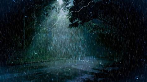 Ruído de Chuva ASMR na estrada Da floresta Som de Chuva e Trovão Ajuda