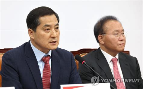 발언하는 박대출 정책위의장 연합뉴스