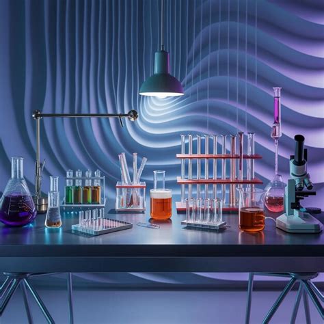Vibrant And Organized Modern Lab Workspace Premium Ai Generated Image