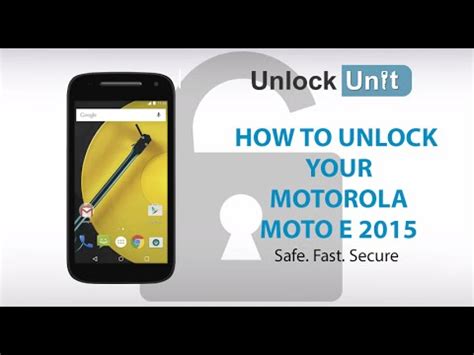 How To Unlock Your Motorola Moto E Youtube