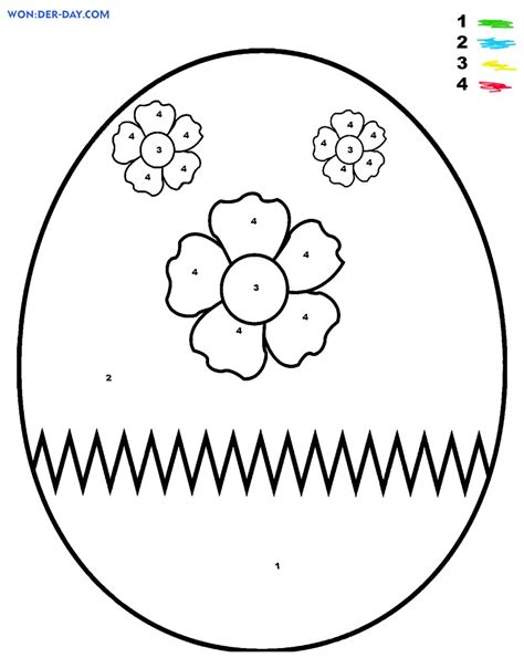 Disegni Di Pasqua Con I Numeri Da Colorare Scarica E Stampa