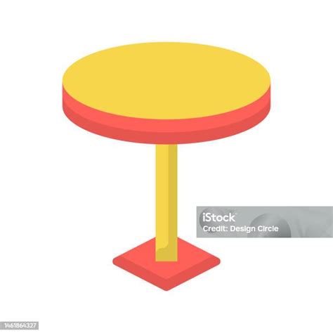 라운드 테이블 벡터 플랫 아이콘 디자인 그림입니다 흰색 배경에 가구 기호 Eps 10 파일 0명에 대한 스톡 벡터 아트 및 기타 이미지 Istock