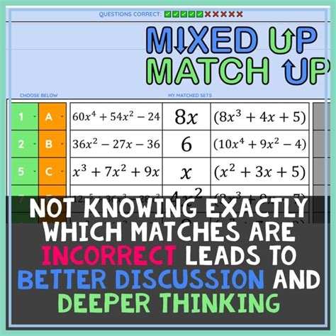 Factoring By Gcf Greatest Common Factor Digital Self Checking Activity