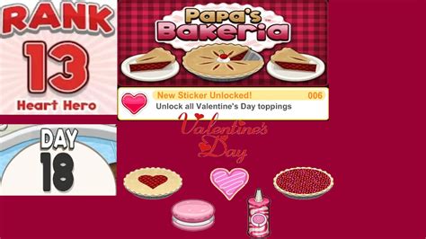 Papas Bakeria Rank 13 All Valentines Day Toppings Unlocked