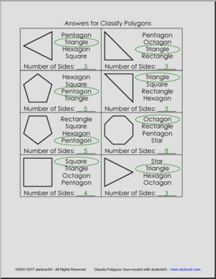 Classifying Polygons Geometry Practice Third Grade Math Worksheets Library