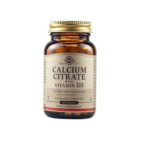 Solgar Calcium Citrate with Vitamin D3 – FarmaOn