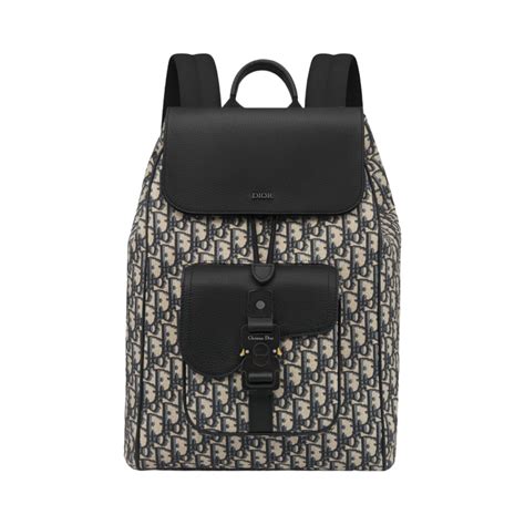 디올 새들 백팩 블랙 그레인드 카프스킨 Dior Kream