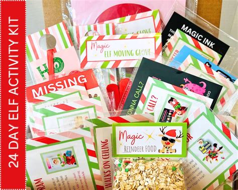 24 Day Elf Activity Kit Elf Props Elf Mischief Elf Accessories Elf