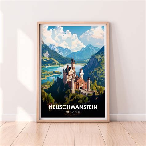 Neuschwanstein Castle Poster Neuschwanstein Wall Art Germany Poster