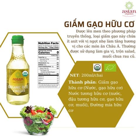Giấm Gạo Hữu Cơ Asian Organics 200ml Shopee Việt Nam