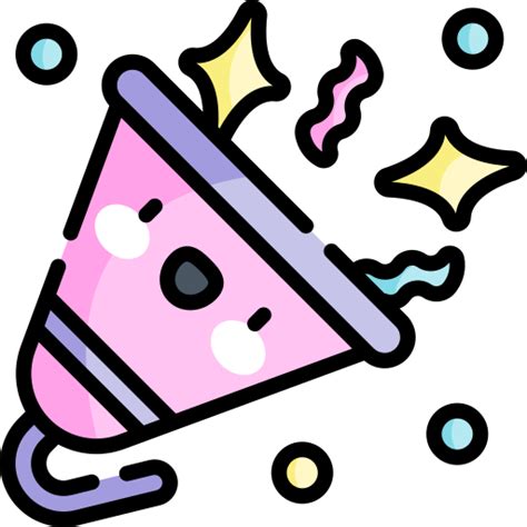 Confetti Kawaii Lineal Color Icon