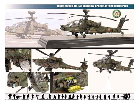 Boeing Ah 64d Japanese Air Force Longbow Apache Helicopter Model 1 72