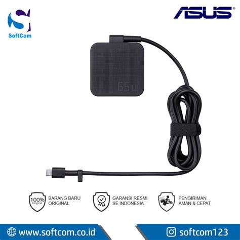 asus adapter ac65 00 a19 065n3a 65w usb type c softcom
