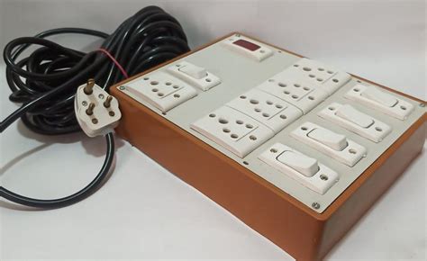 6a 5 Sockets 5 Pin Socket And 5 Switch Extension Box With Indicator 6a Plug And 5m Wire