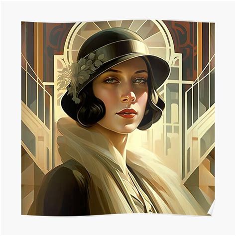 Beautiful Art Deco Lady Poster For Sale By Shundayah Redbubble