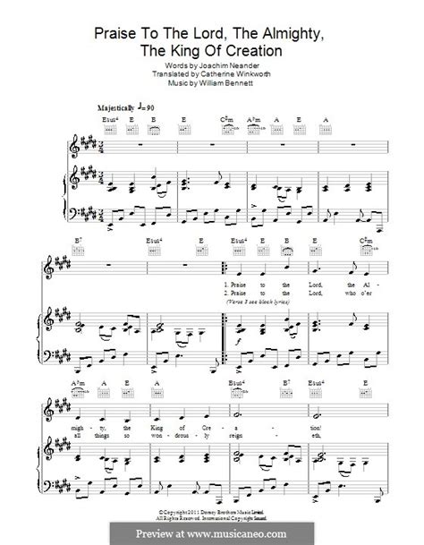 Praise The Lord The Almighty The King Of Creation By Ws Bennett On