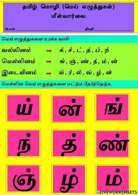 மெய் எழுத்துகள் மெல்லினம் 1504929 Devagi A P
