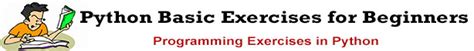 Programming Exercises In Python For Beginners With Solution