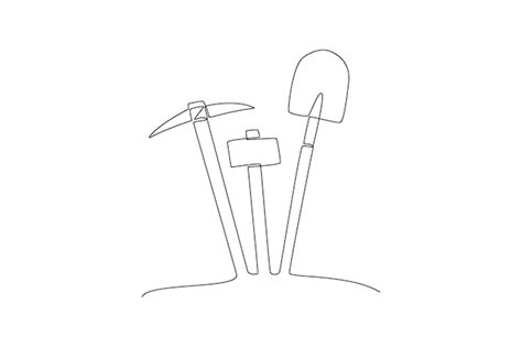 Premium Vector Continuous One Line Drawing Mining Industry Isometric