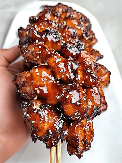 Irresistible Food Court Bourbon Chicken Skewers Recipe