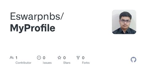 Github Eswarpnbs Myprofile