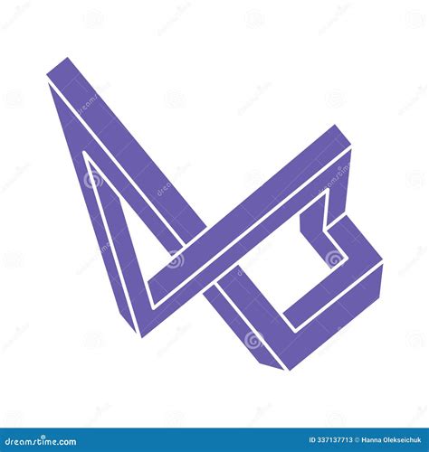 Impossible Optical Illusion Shapes Logo Optical Art Object Impossible Figure Line Art