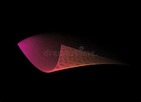 Vector Abstract Halftone Dots Background With Dynamic Waves Colorful