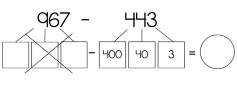 Break Apart 3 Digit Subtraction Without Regrouping