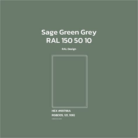 Ral 150 50 10 Sage Green Grey Complementary Or Opposite Color Name