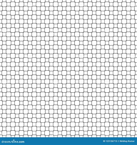 Black And White Seamless Wire Checks Geometrical Pattern Stock Vector