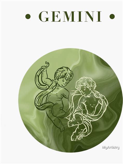 Gemini Twin Zodiac Sign Sticker For Sale By Myartistry Redbubble