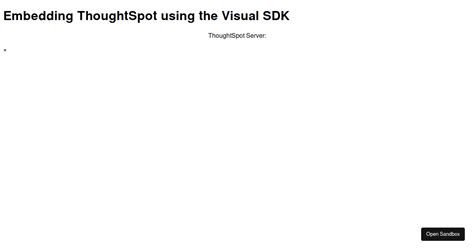 Thoughtspot App Codesandbox