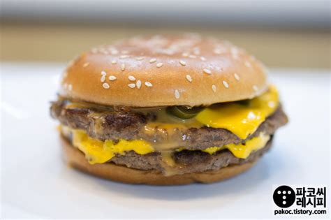 햄버거 리뷰 맥도날드 치즈 할라피뇨 더블 쿼터 파운더 치즈
