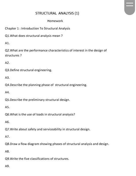 Solved Structural Analysis 1 Homework Chapter 1