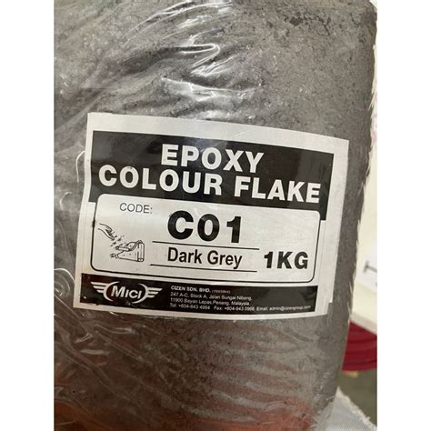 Mici Epoxy Colour Coating Flake 20 30sqft Lapisan Epoxy Dan Serpihan