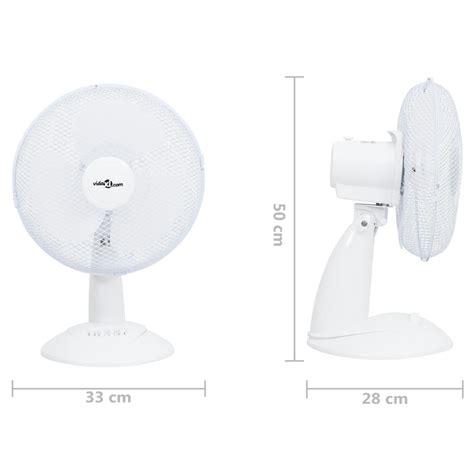 Tischventilator Geschwindigkeiten cm W Weiß Abisko