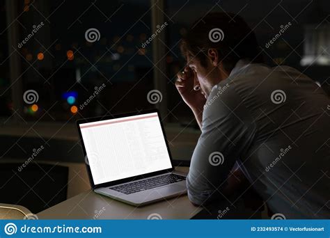 Caucasian Male Programmer Sitting At Desk Using Laptop With Copy Space