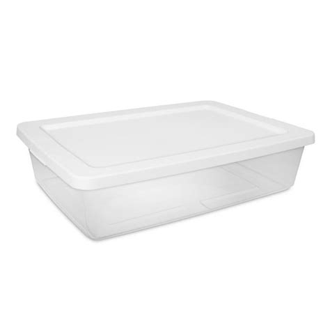 Sterilite Large Storage Bin 66 Quart Clear Plastic Storage Container With Latch Lid Blue 6