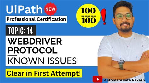 Known Issues And Limitations Of Webdriver Protocol Uipath Automation