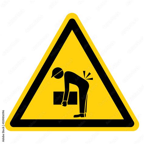 Lifting Hazard Symbol Signvector Illustration Isolated On White