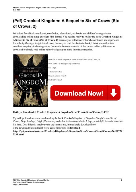 Books⚡️download ️ Crooked Kingdom A Sequel To Six Of Crows Six Of Crows