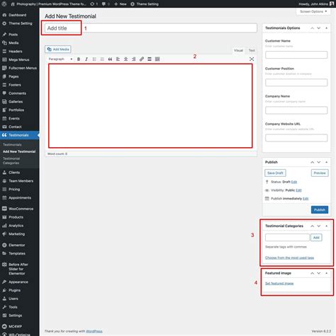 Create A Testimonial Post Themegoods Documentations